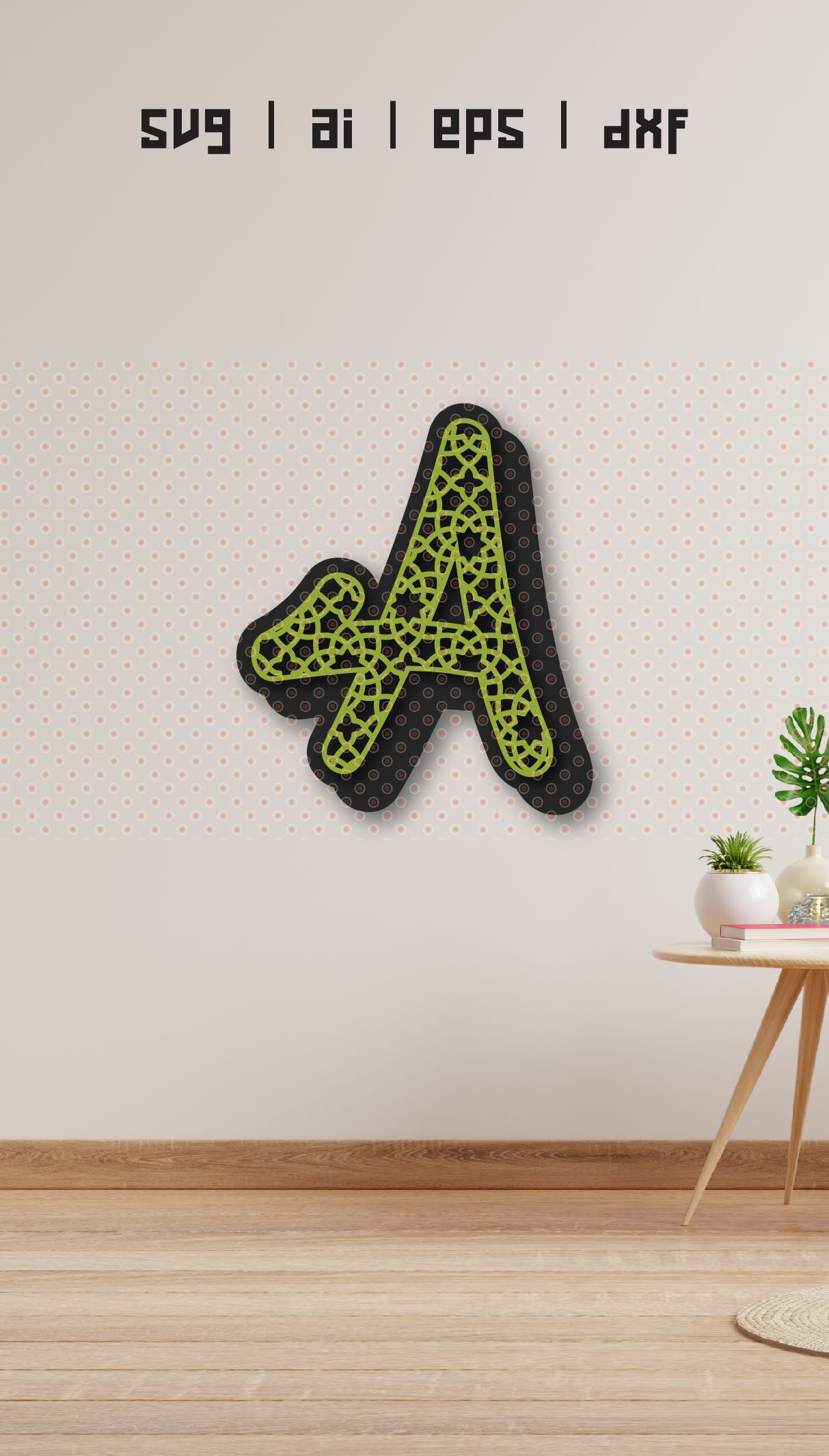 3D Layered SVG Alphabet Art - Wall Decor Interior Design