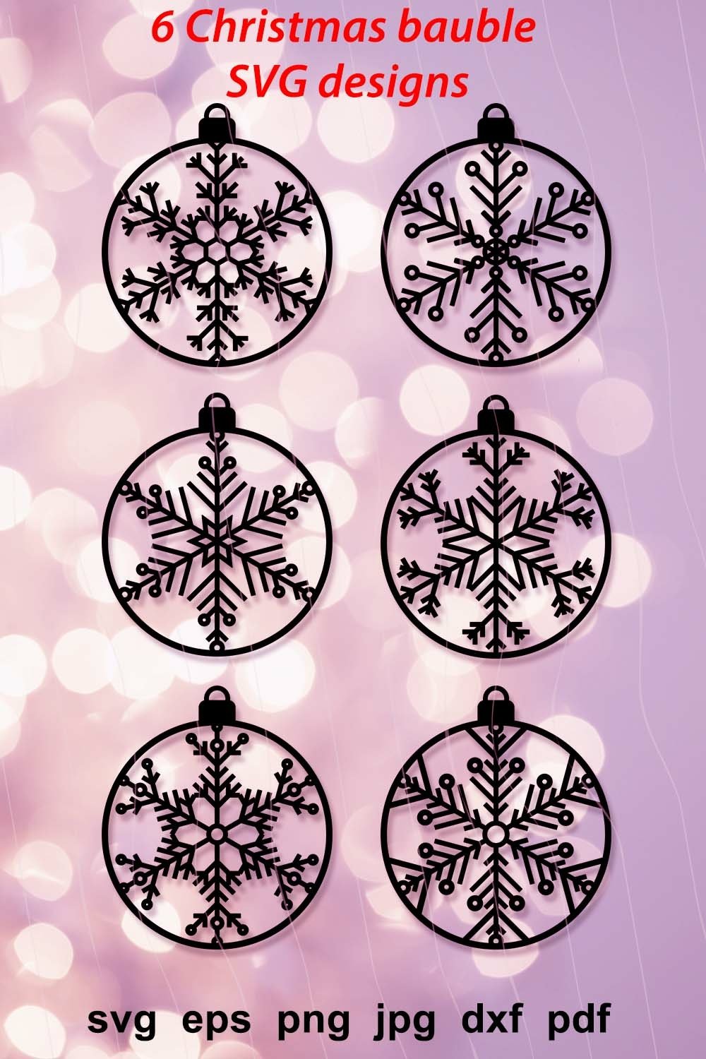 Christmas bauble svg Christmas ornament snowflakes svg