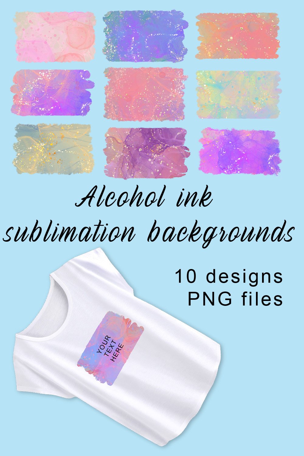 Alcohol ink sublimation backgrounds