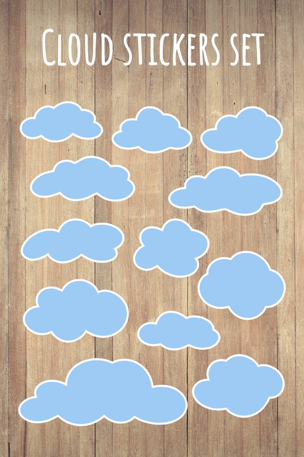 Cloud planner stickers PNG/SVG