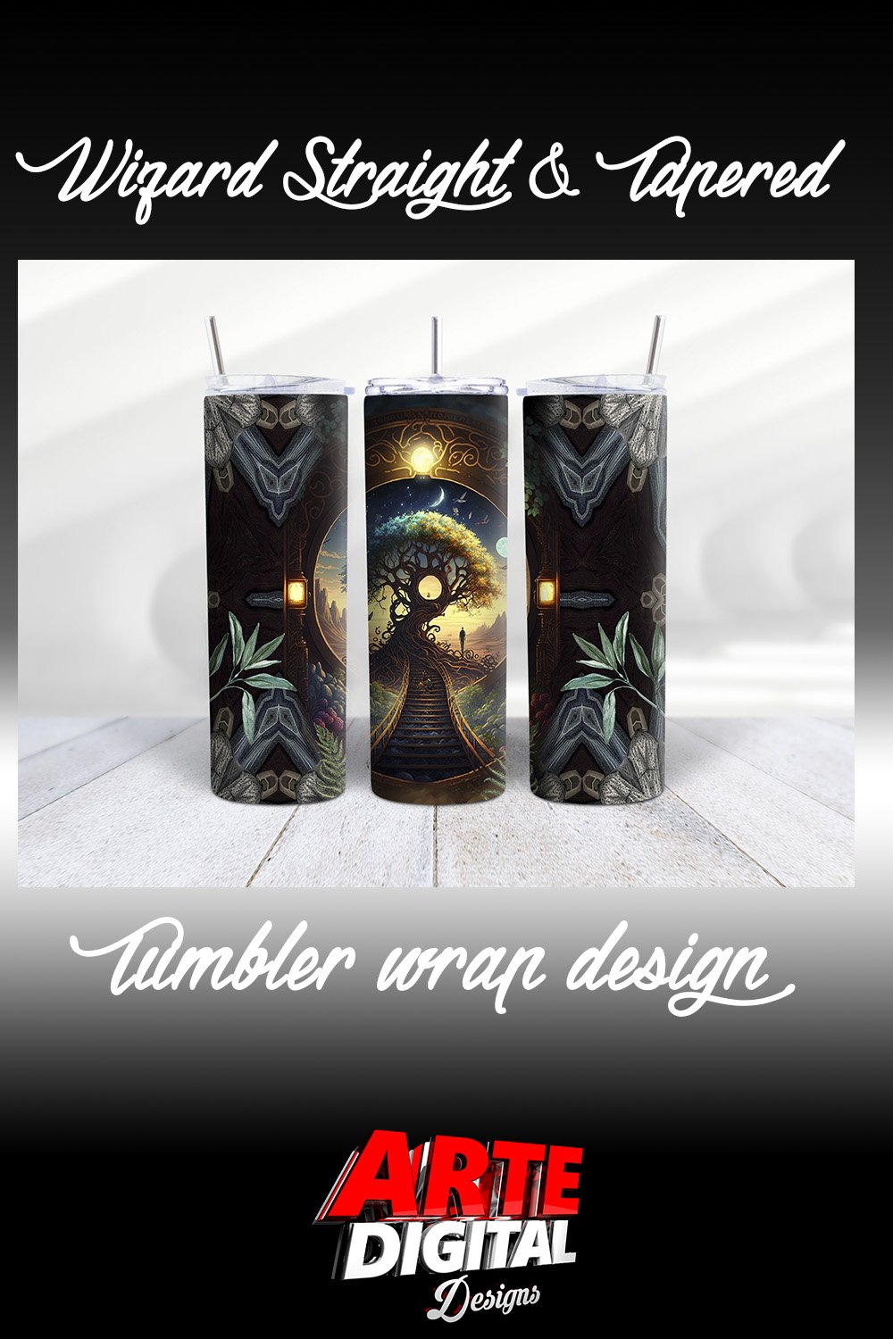 20 oz Wizard Tumbler Wrap, mystic star wraps