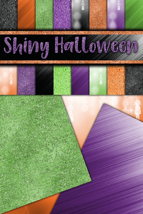 Shiny Halloween Digital Papers