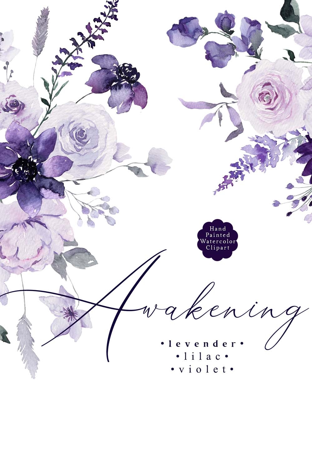 Lavender Lilac Floral Clipart Purple Violet Flowers PNG