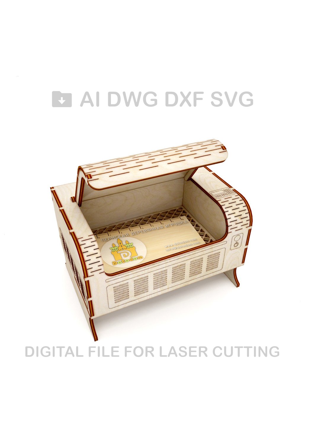 Business card holder vector for CNC svg vector (1939927)