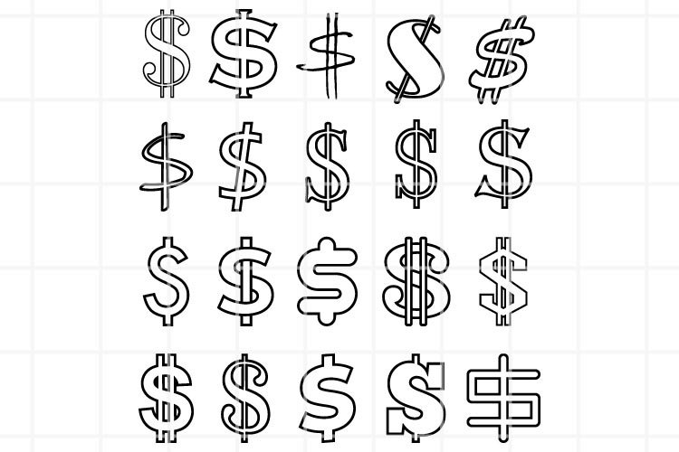 Dollar sign SVG. Dollar cut file. Dollar symbol (1462532)