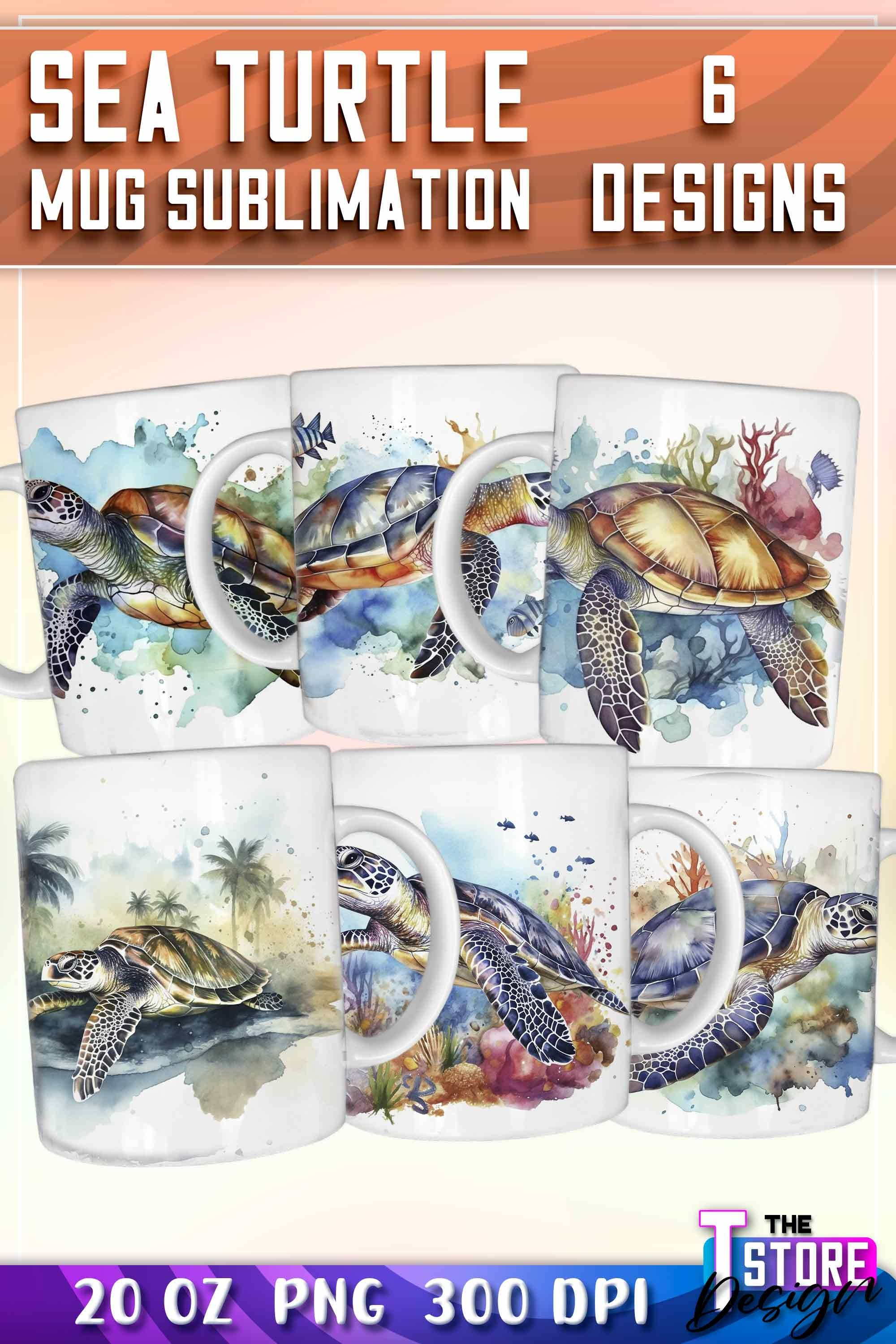 Sea Turtle Mug Sublimation | 11 oz 15 oz Mug | PNG (2921633)