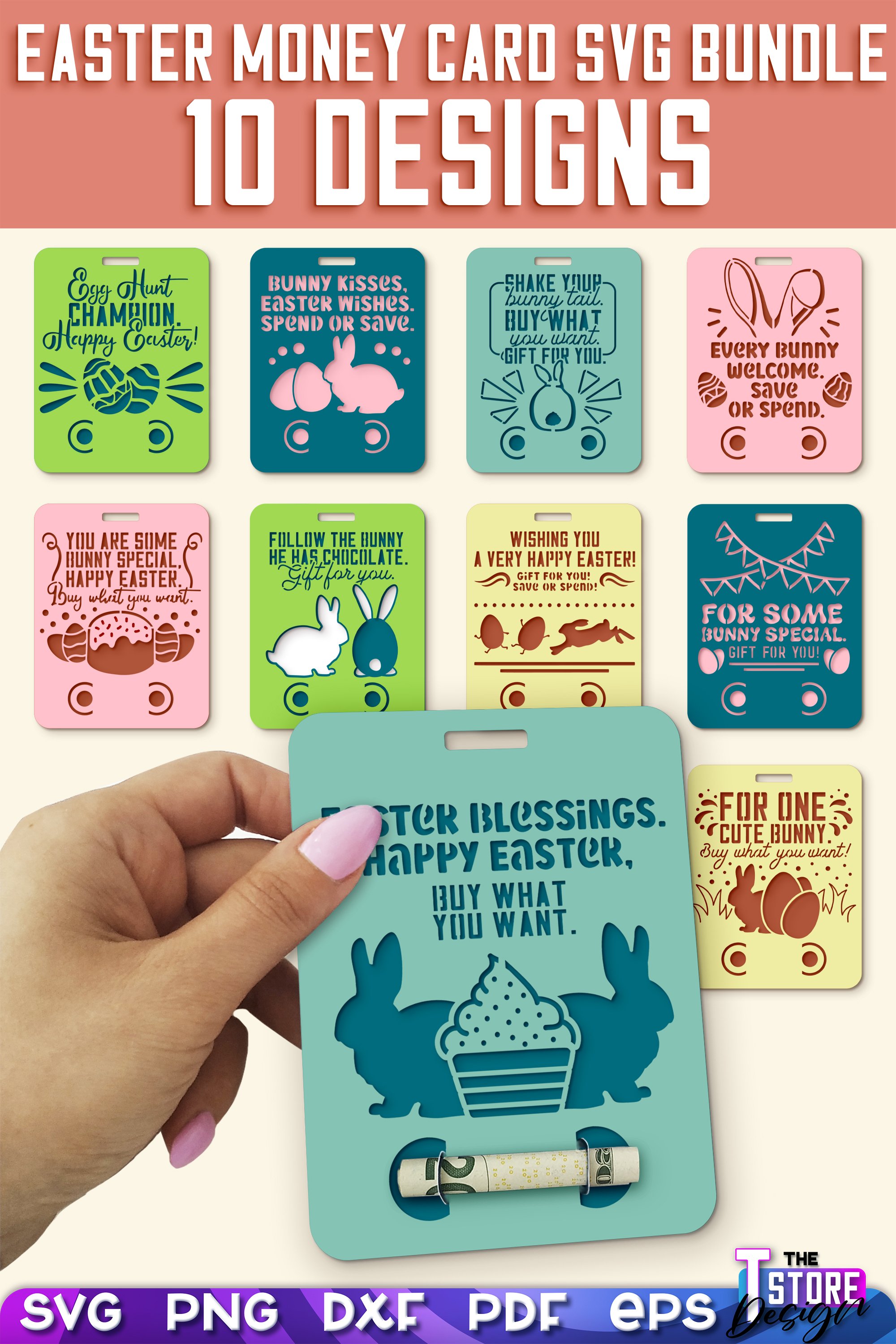 Easter Money Card SVG Bundle | Happy Easter Money Holder