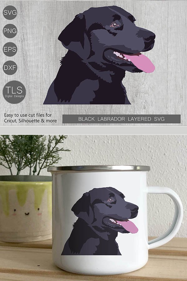 Black Labrador | Multilayered SVG
