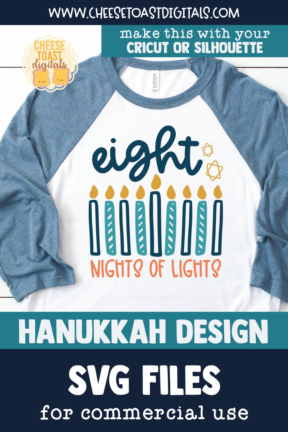 Eight Nights of Lights | Hanukkah SVG