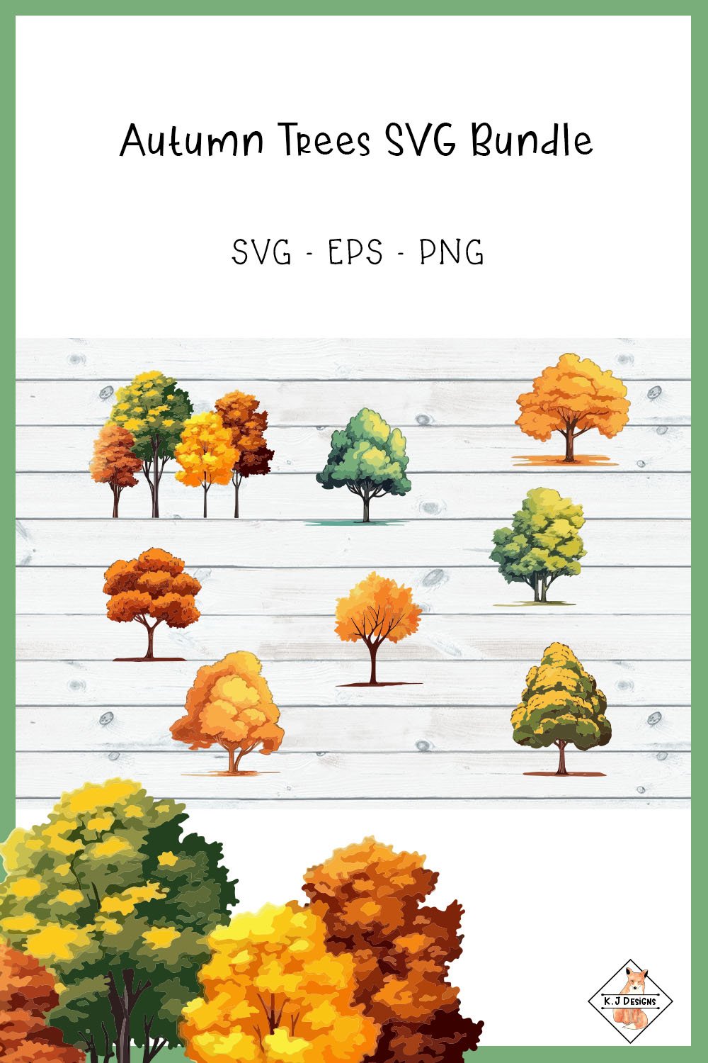 Autumn Trees SVG Bundle | Fall Trees