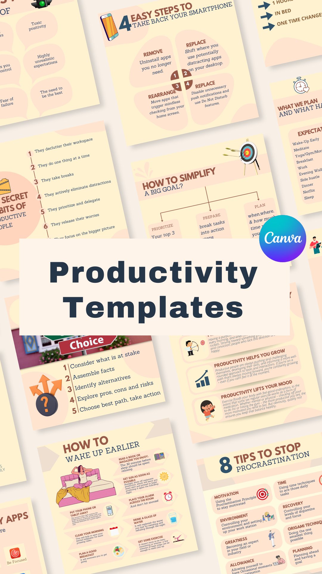 Productivity Posts - Canva Editable Templates