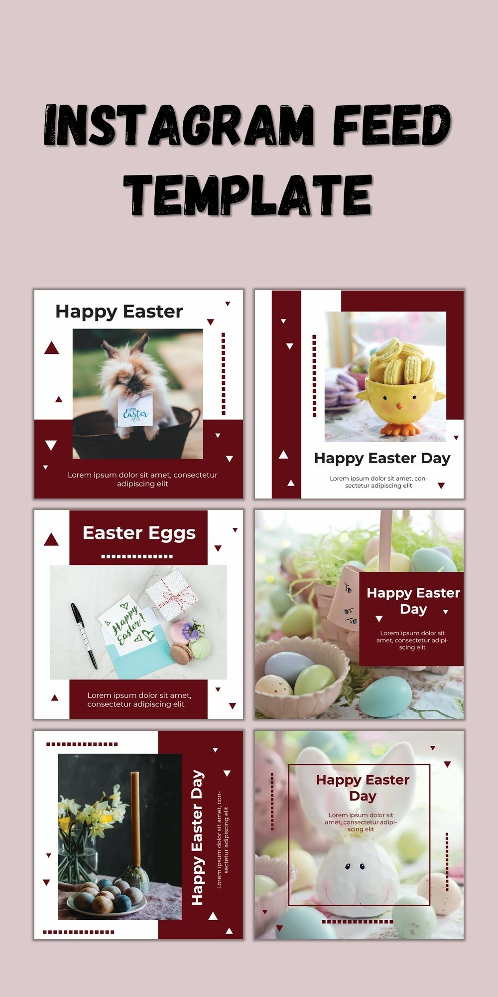 Instagram Feed Template - Easter #5 (1892216)
