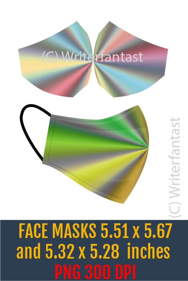 Male and Female Face masks templates, Holographic (1450544)