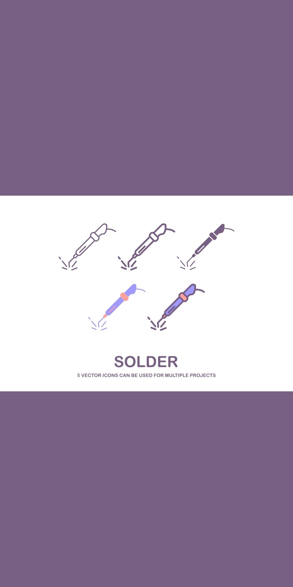 soldering icon vector line style. tool icon outline.