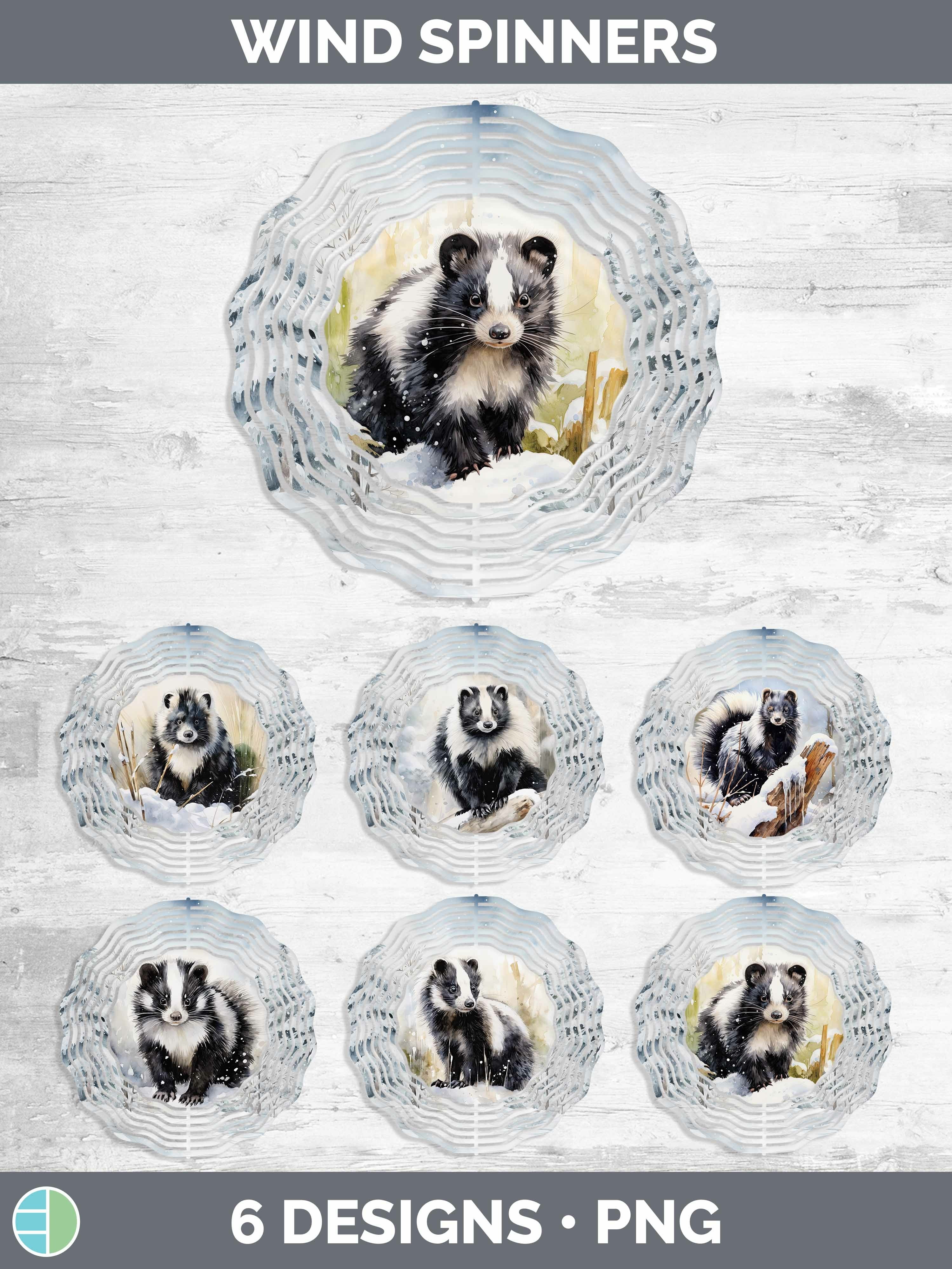 Snow Skunk Wind Spinner | Bundle Spinner Designs