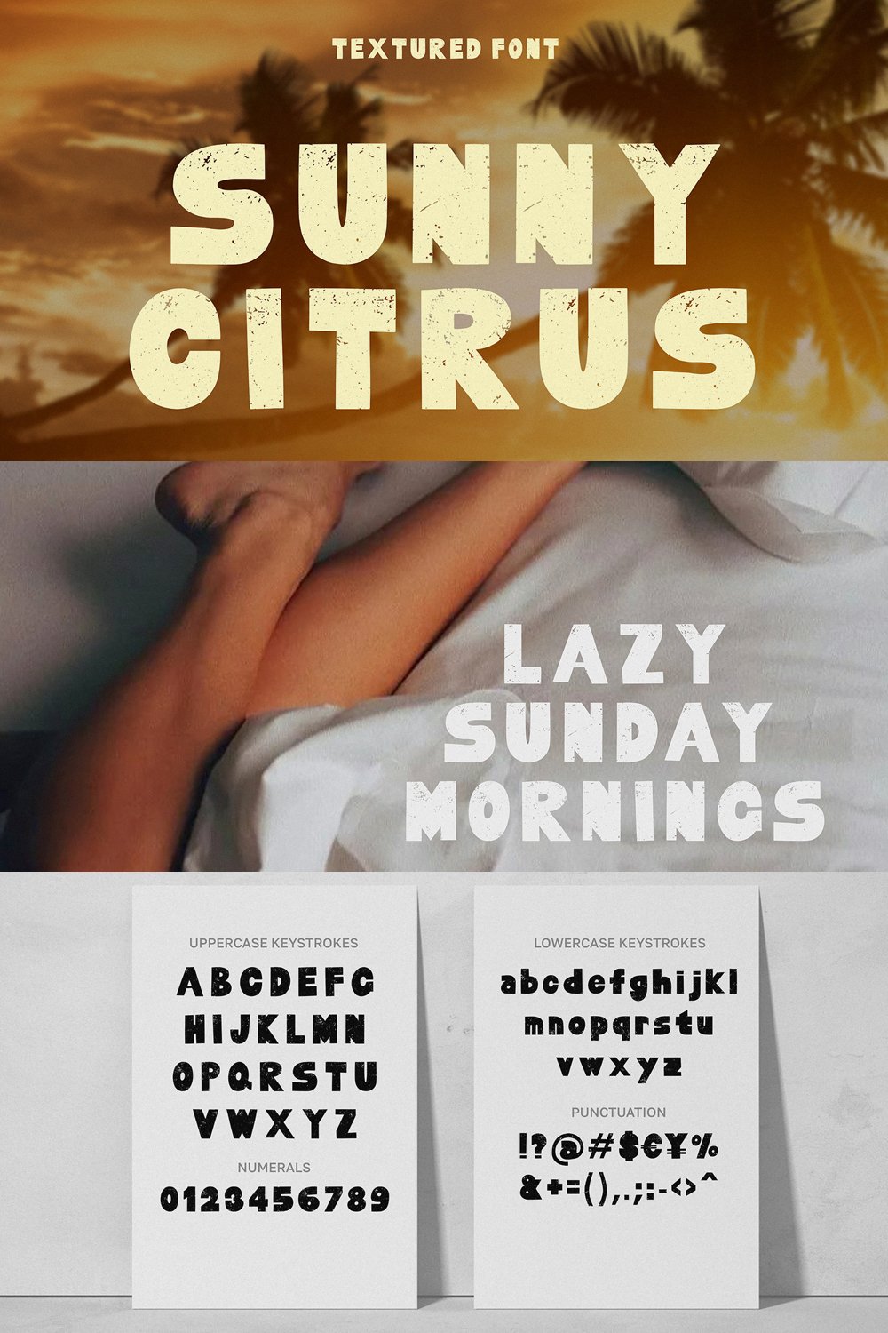 Sunny Citrus textured font