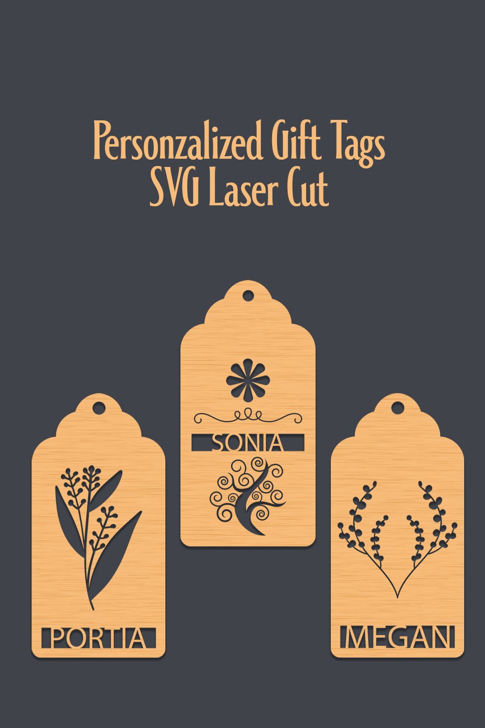 Personalized Gift Tags Laser Cut SVG Files (2408216)