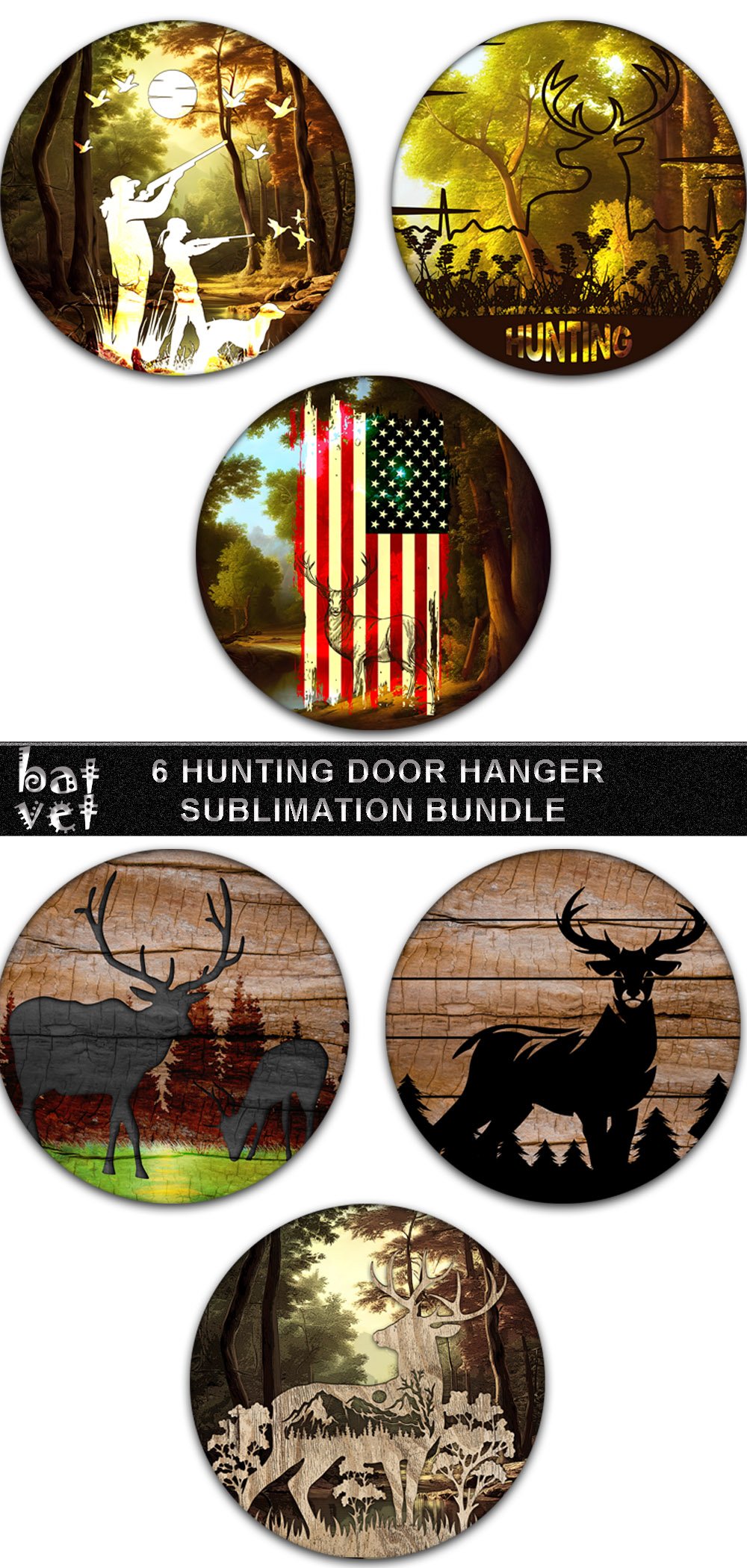 Hunting Door Sign Bundle SVG | Hunting Door Hanger Design