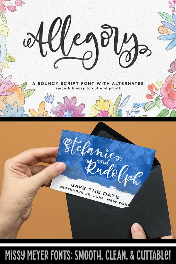 Allegory - a fun and curly script font!