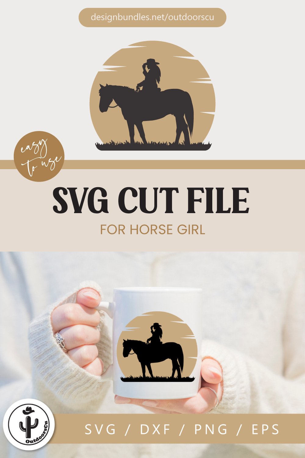 Cowgirl riding a horse SVG Western Horse Silhouette Cut File