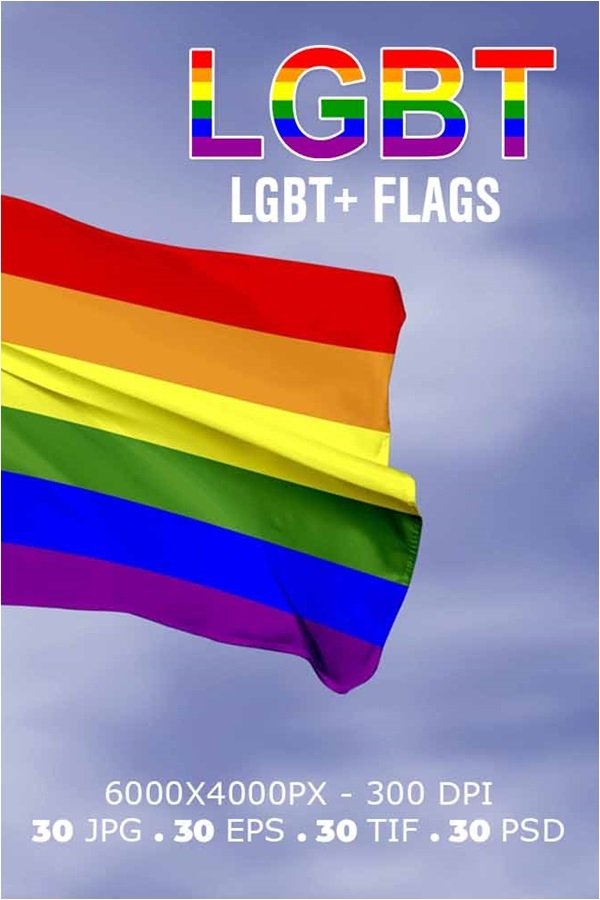LGBTQ Pride Flags - JPG - PSD - EPS - TIF