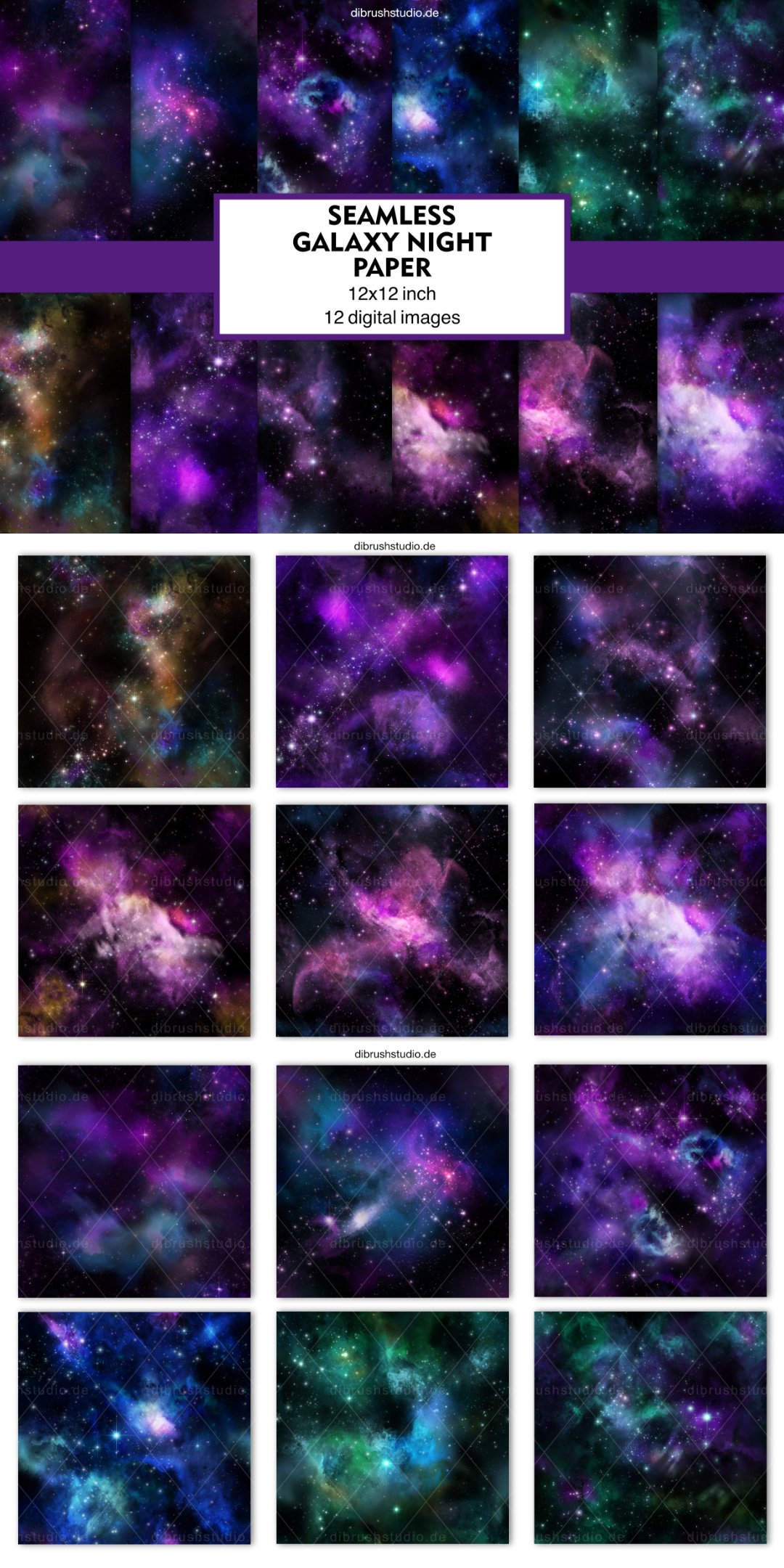 Seamless Galaxy Night Texture