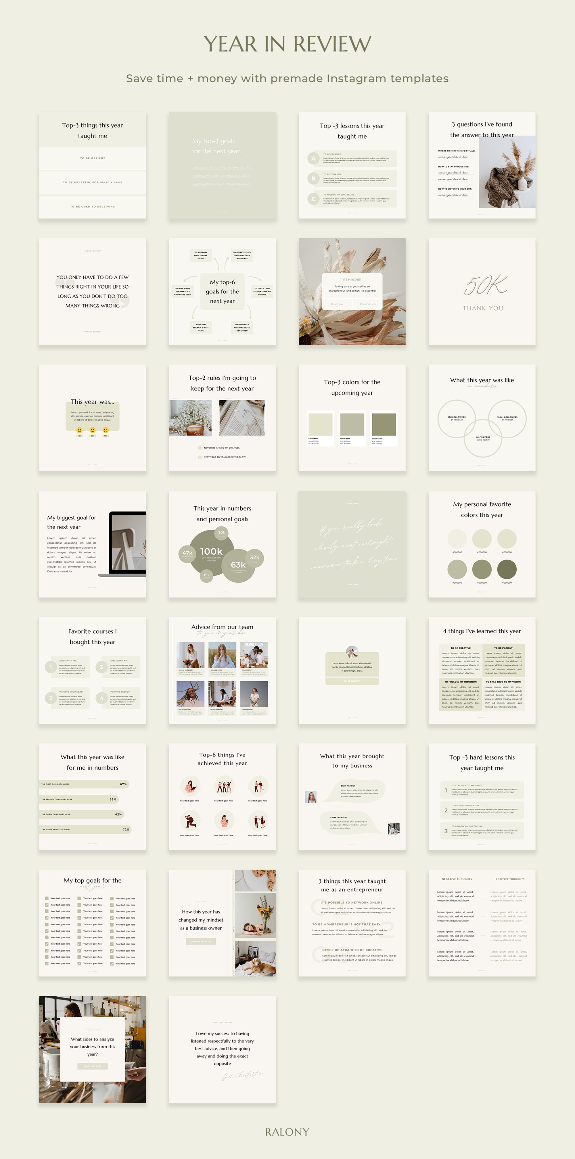 Year In Review Instagram Templates (1665141)