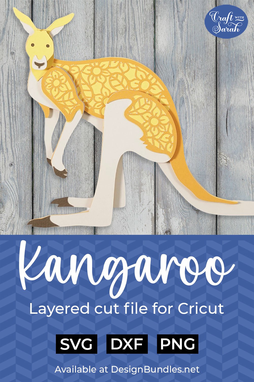 Kangaroo SVG | 3D Layered Australian Kangaroo Cut File