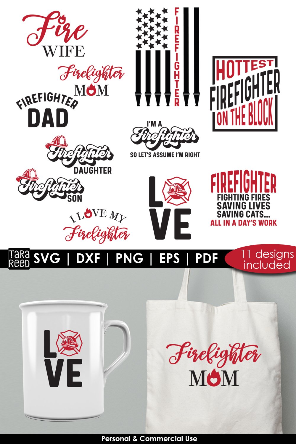Firefighter SVG and Cut Files for Crafters