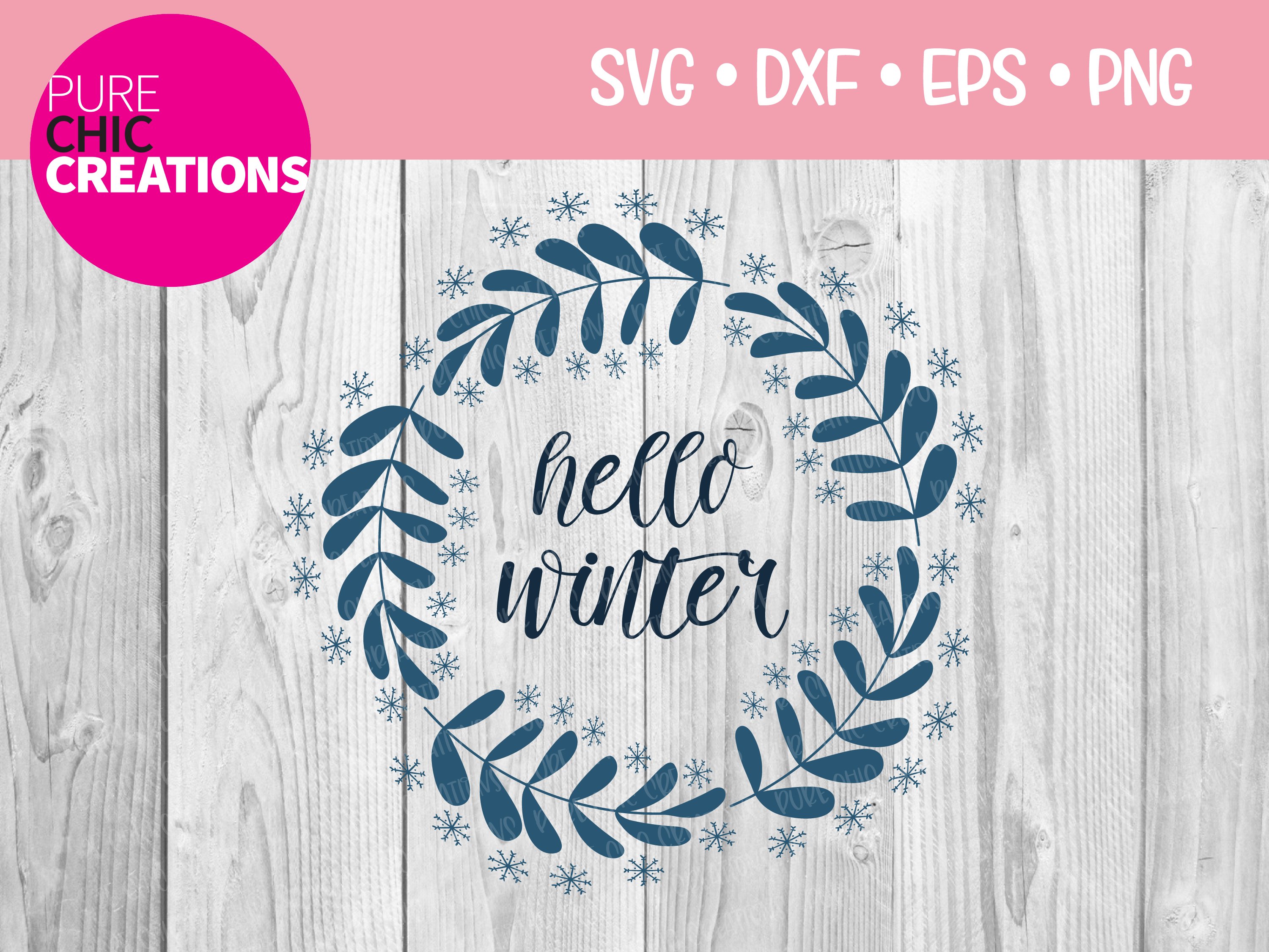 Winter SVG|Hello Winter|Winter Quote SVG|SVG DXF PNG EPS