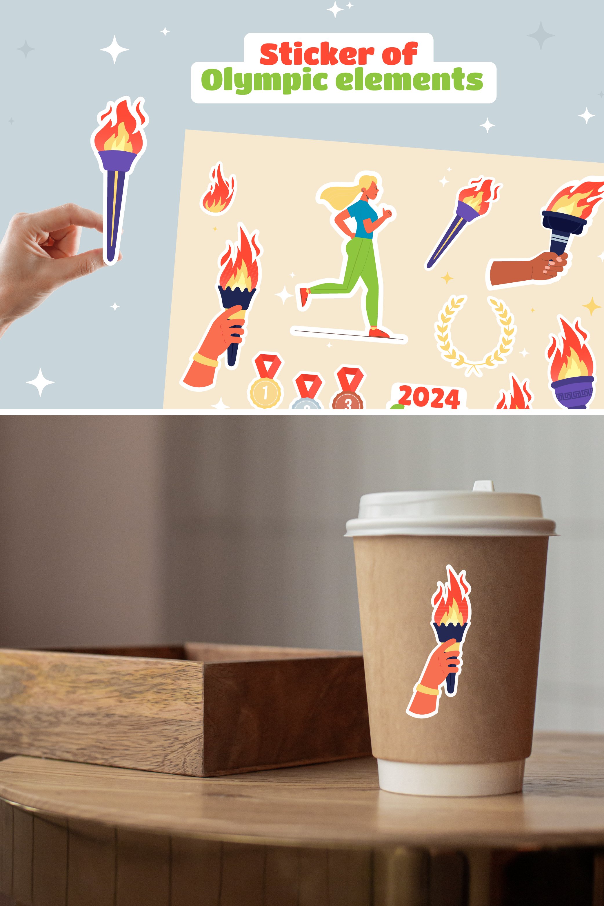 Sticker of Olympic elements