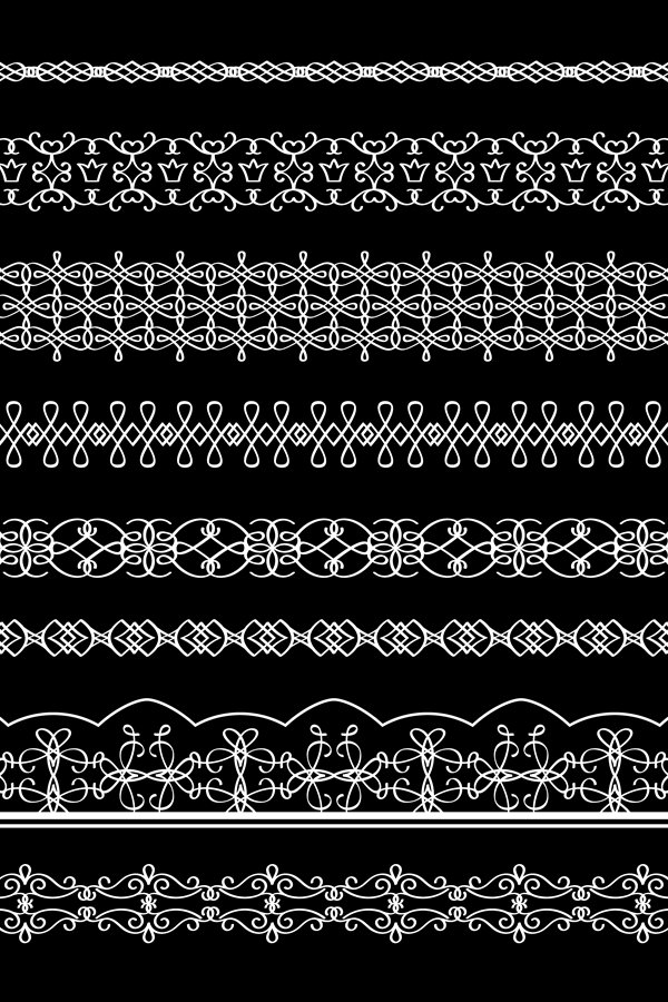 White line borders collection