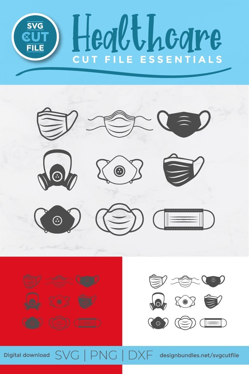 Face mask svg icons - facemask for coronavirus or COVID-19