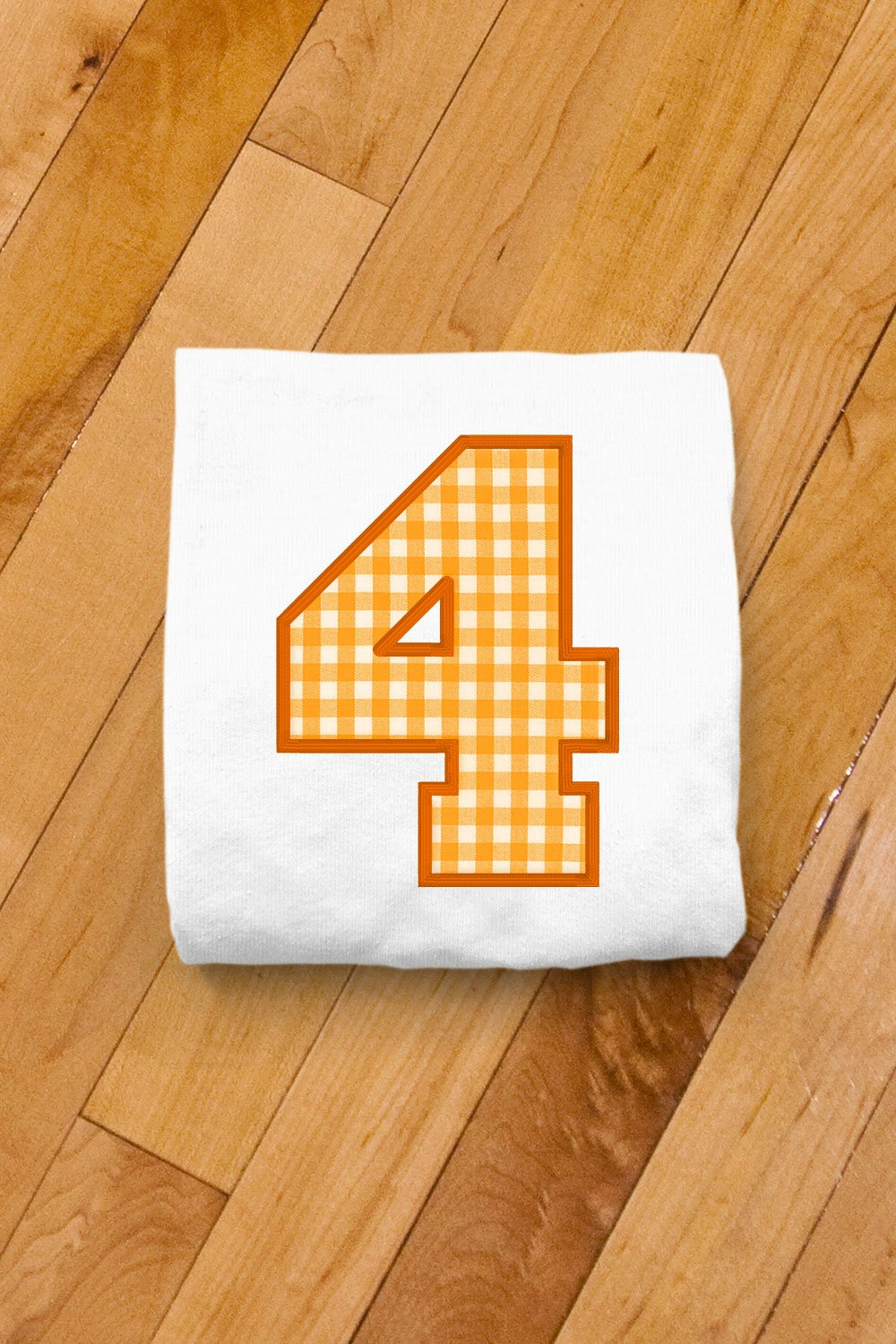 Varsity Number 4 Applique Embroidery File