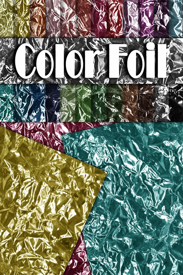 Colorful Foil Texture Digital Papers