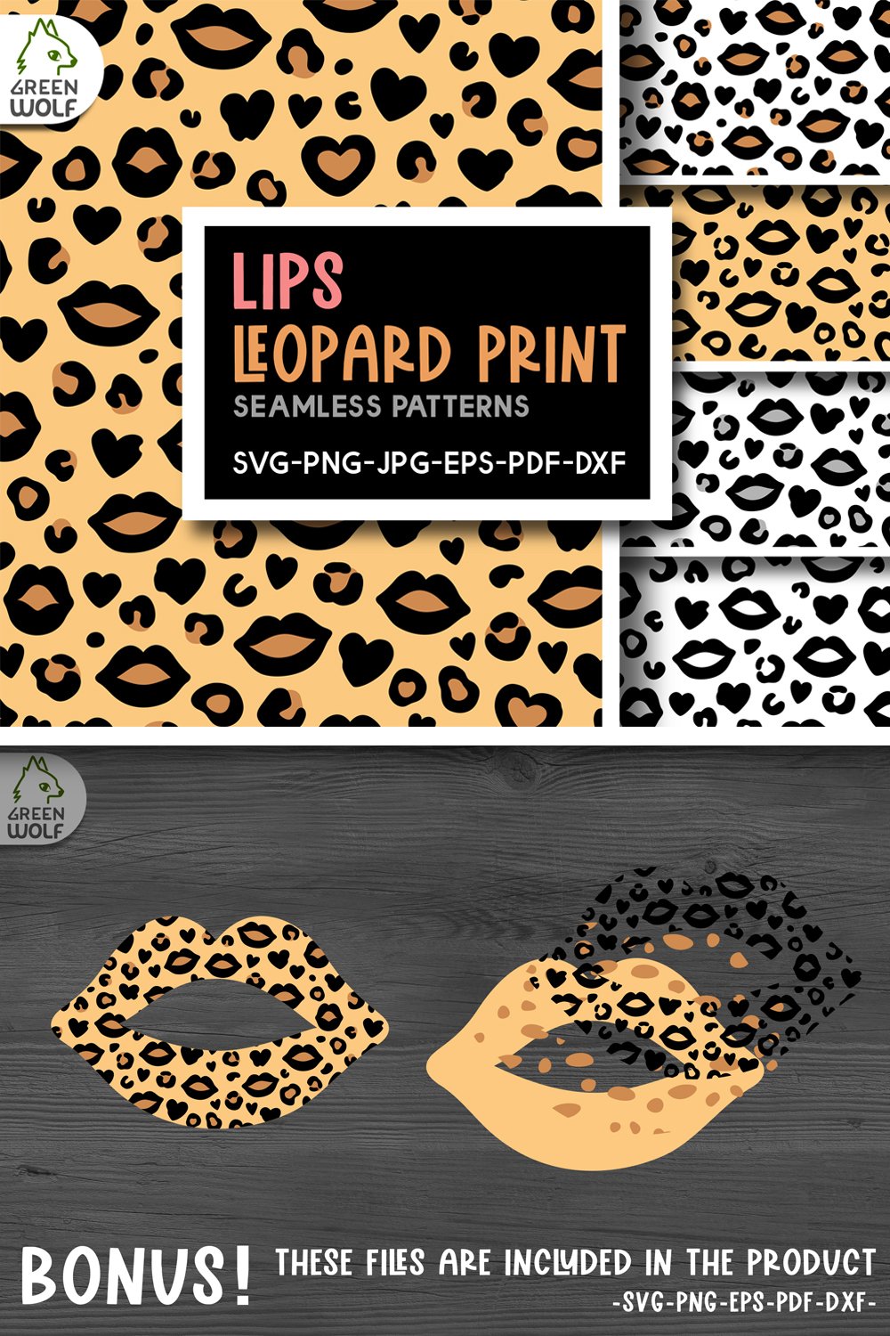 Lips leopard print svg Leopard pattern Lips svg Love svg dxf