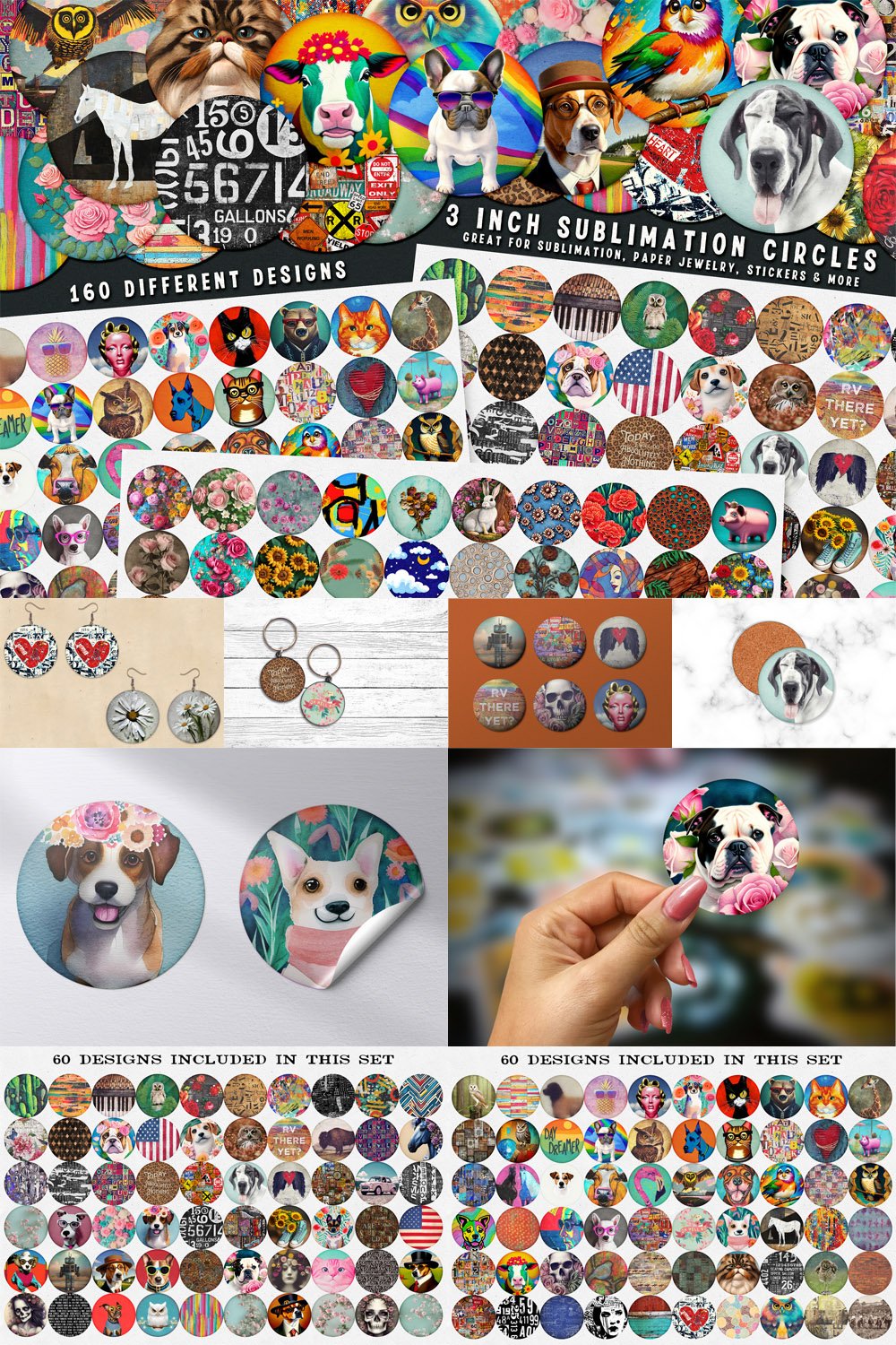 Circle Sublimation Designs Bundle - 160 Designs!