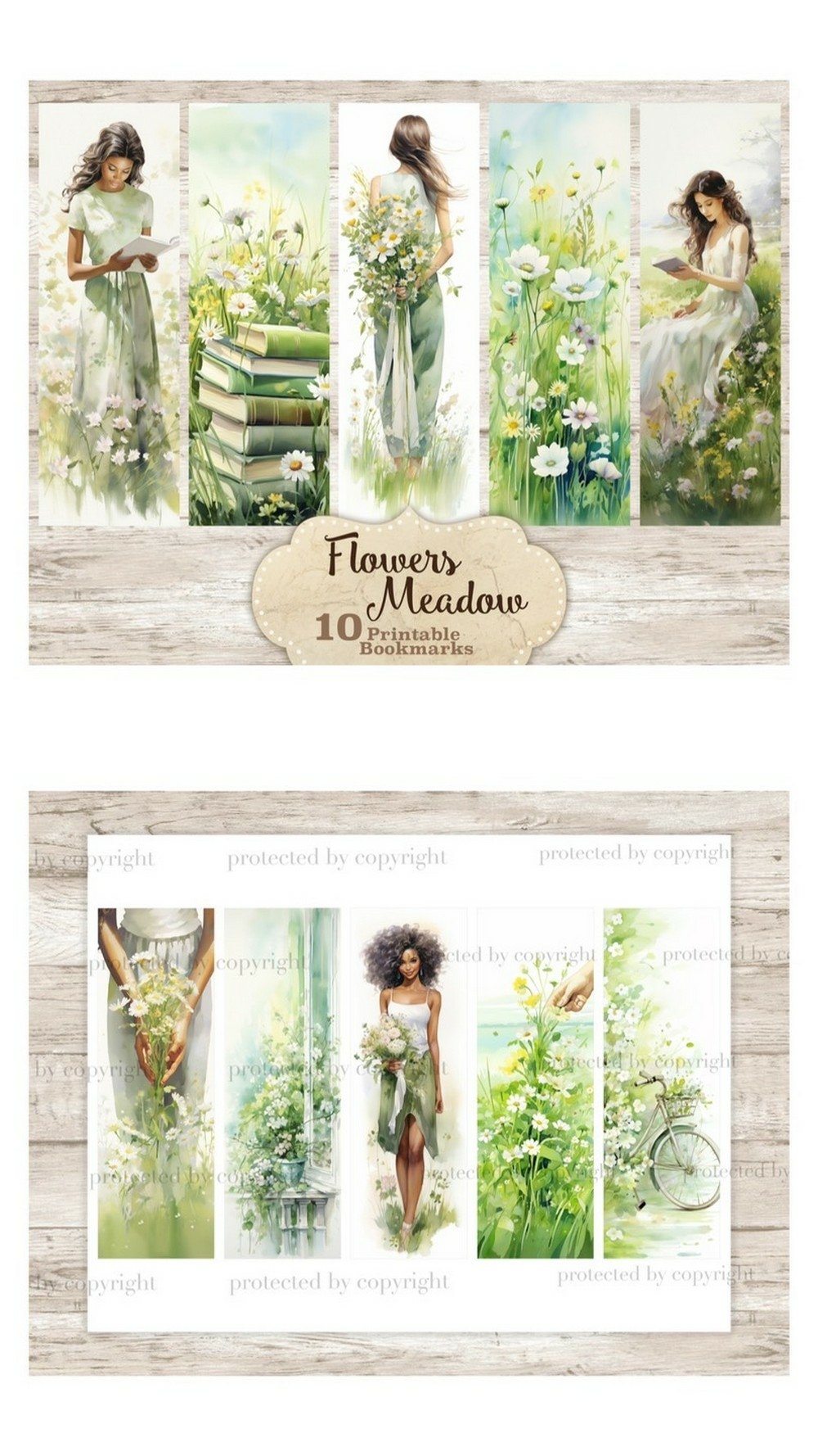 Flowers Bookmarks | Meadow Printable