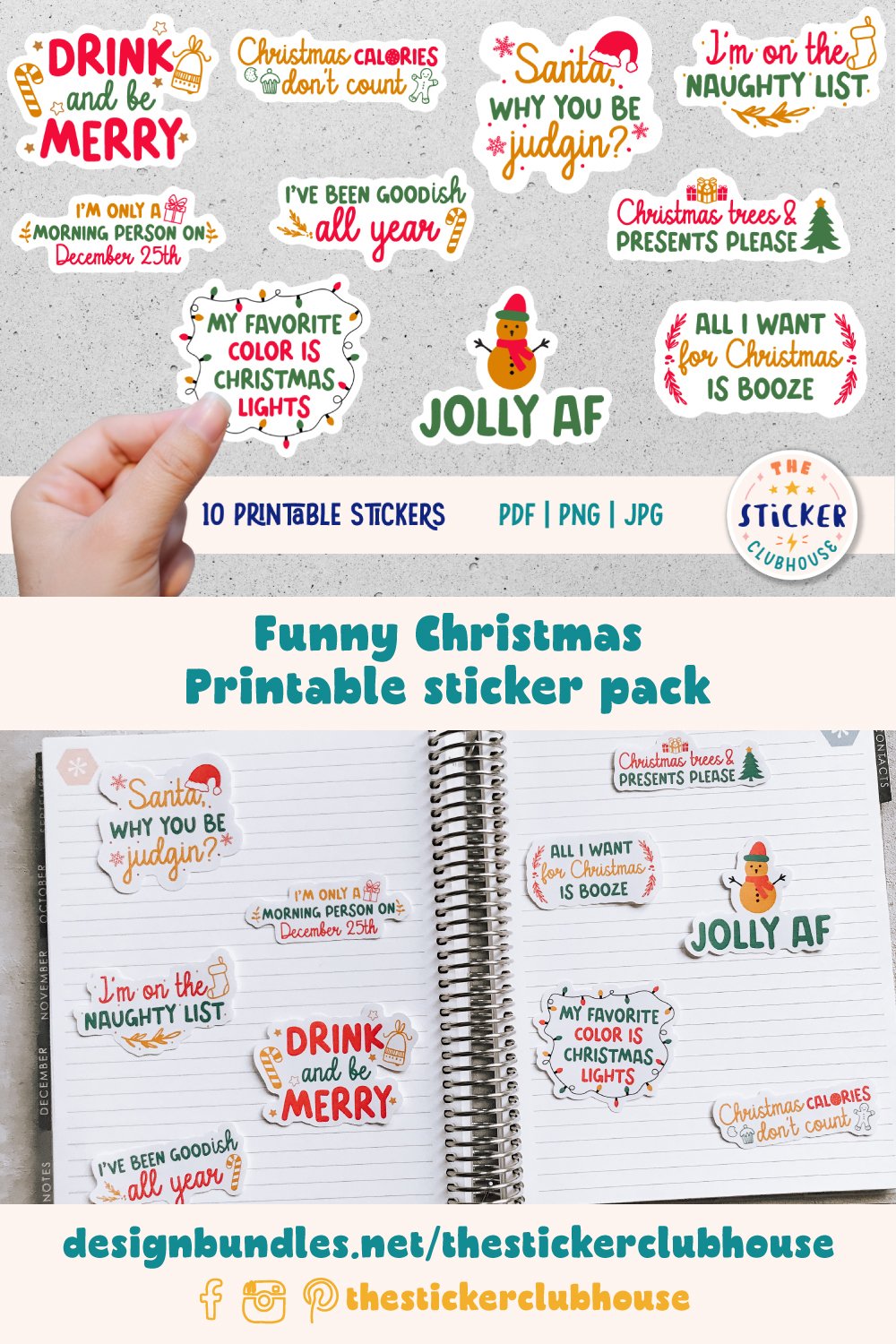 Funny Christmas Stickers | Christmas sticker (1508208)