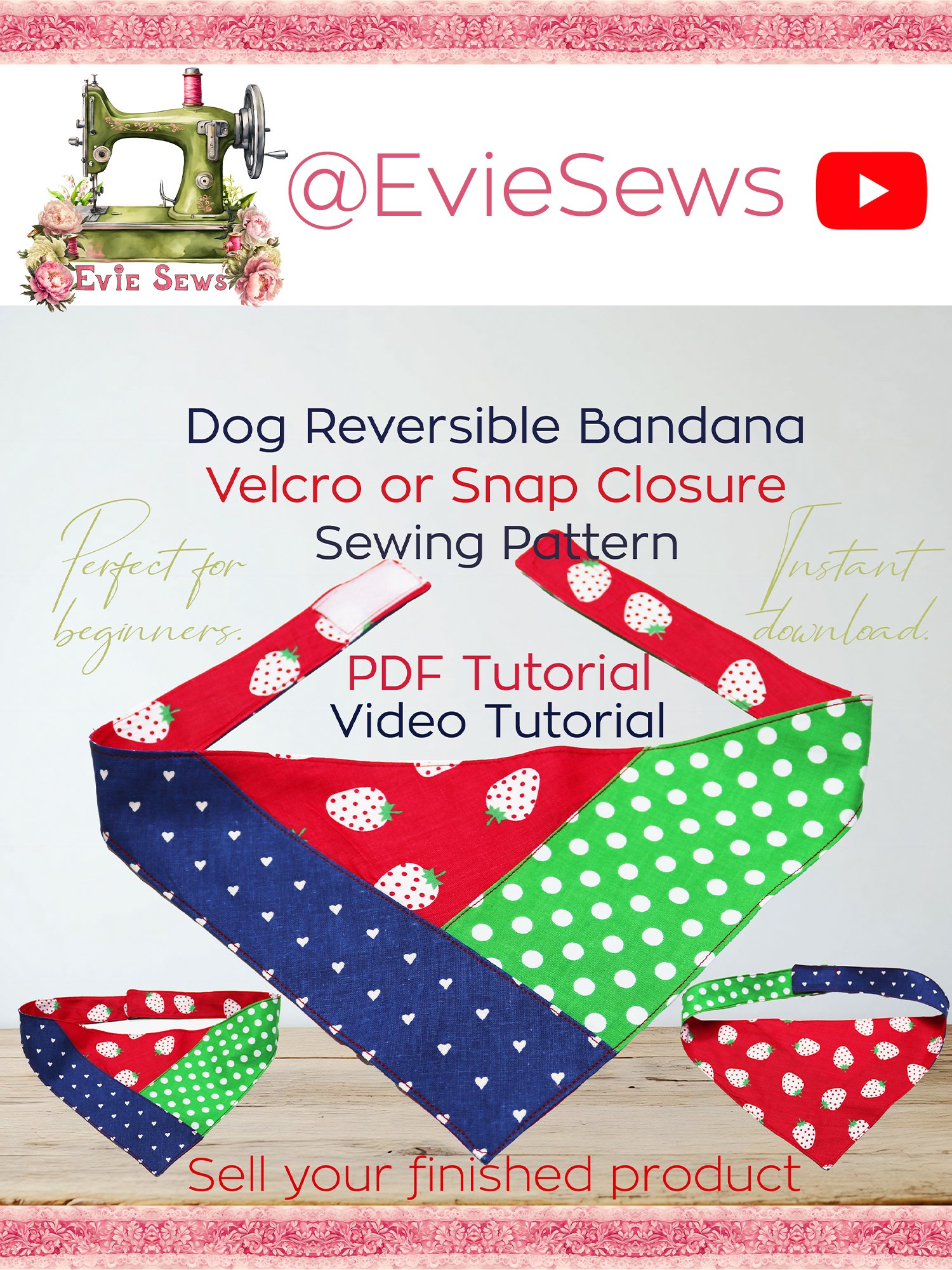 Invisible Zipper Scrunchie,sewing pattern,hair accessory,PDF