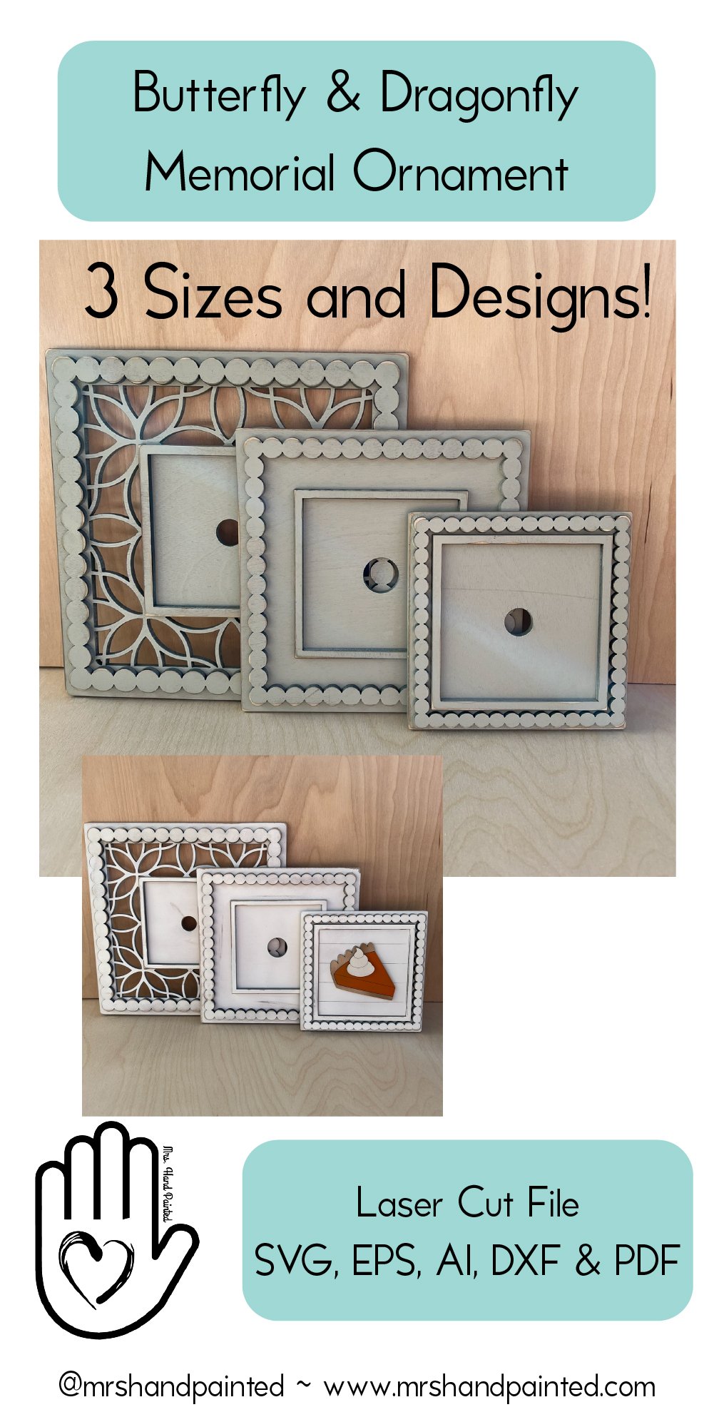 Beaded Trim Single Sign Holder / Leaning Ladder Signs