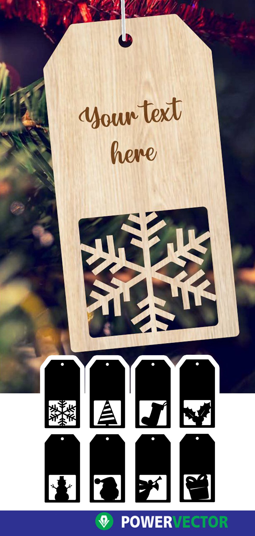 Christmas Stocking Tags Laser Cutting Files