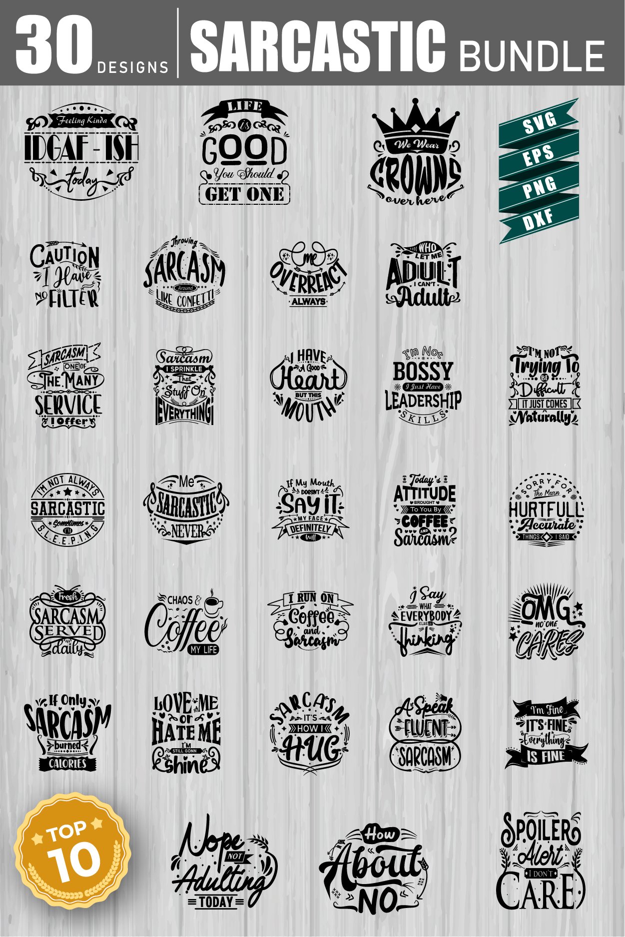 Sarcasm Svg Bundle, Sarcastic Bundle Svg, (1280147)