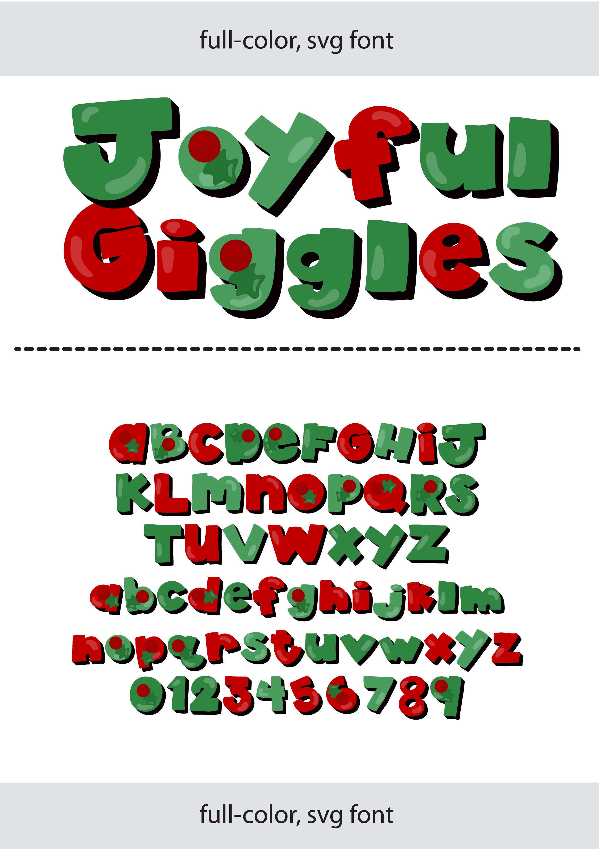 Full Color SVG Font great for Christmas