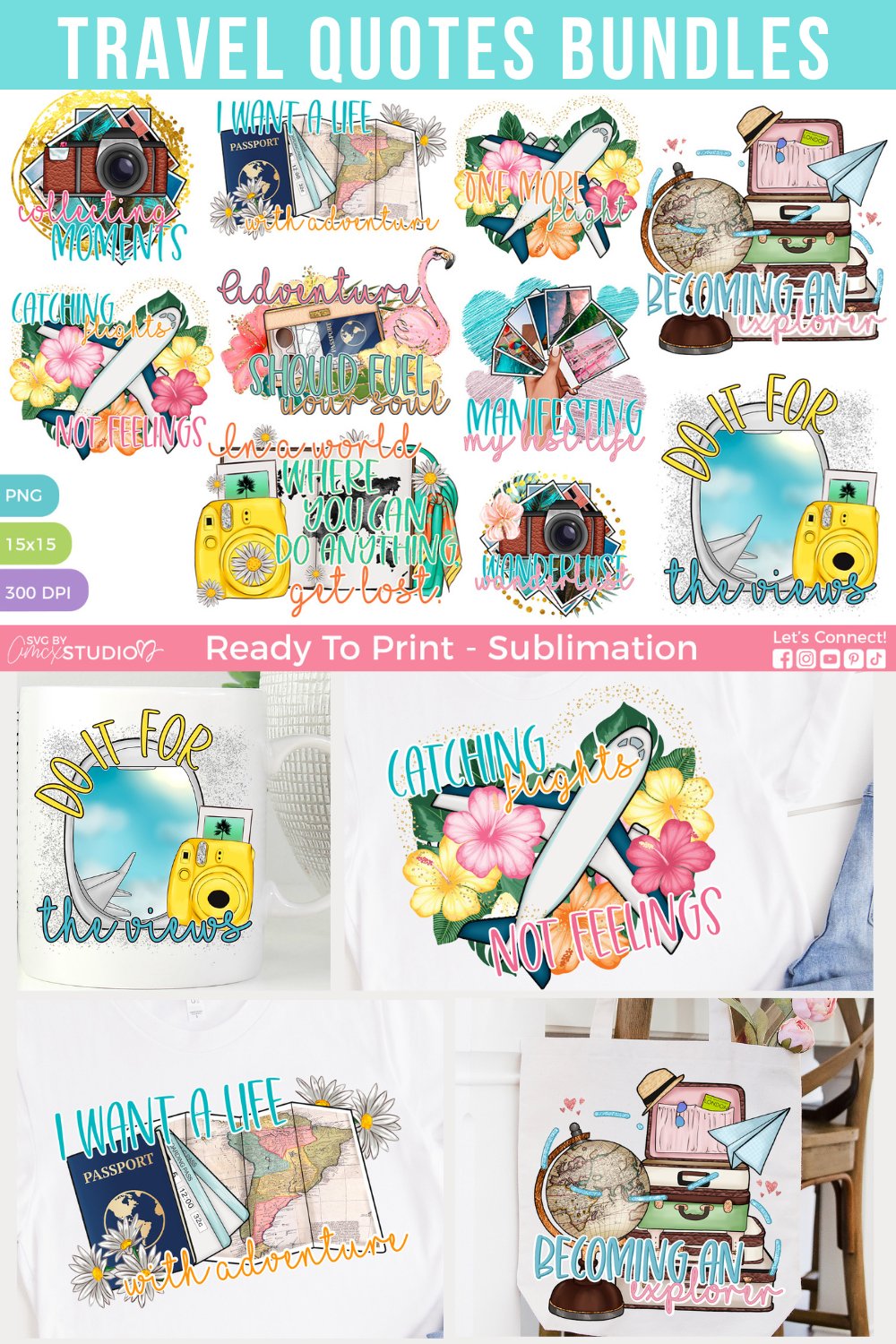 Travel sublimation graphics