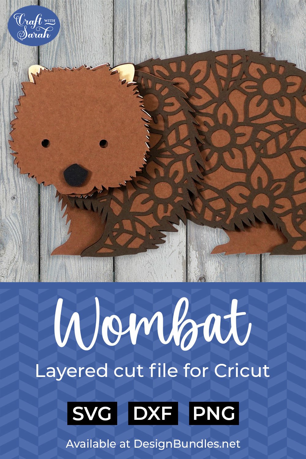 Wombat SVG | 3D Layered Australian Wombat Cutting File