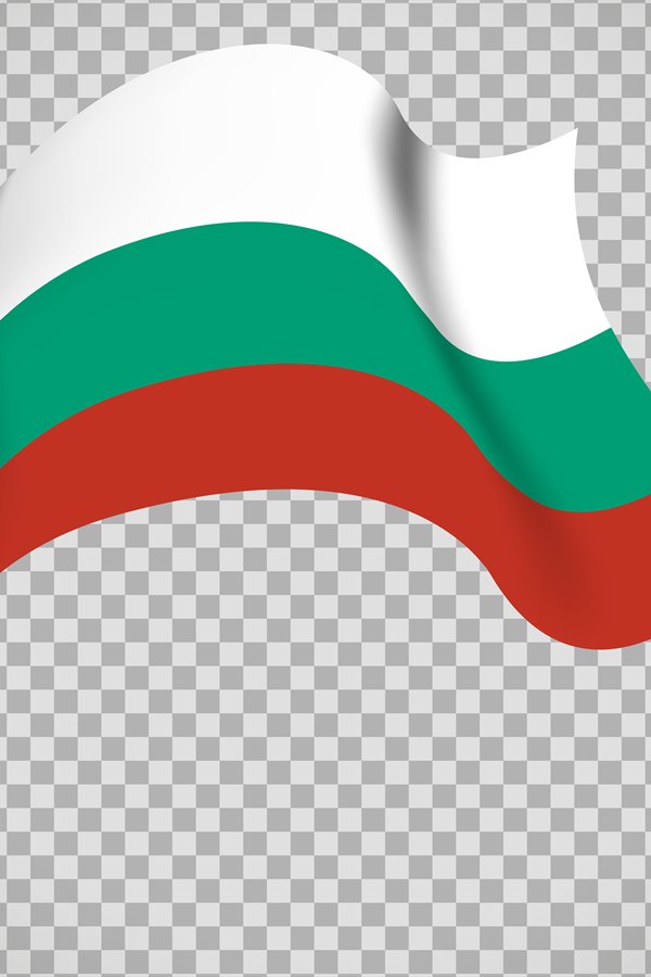 Bulgaria flag on transparent background