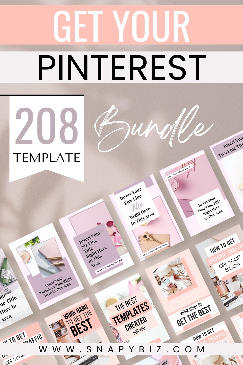 Pinterest Template Bundle- Pinterest Templates For Canva