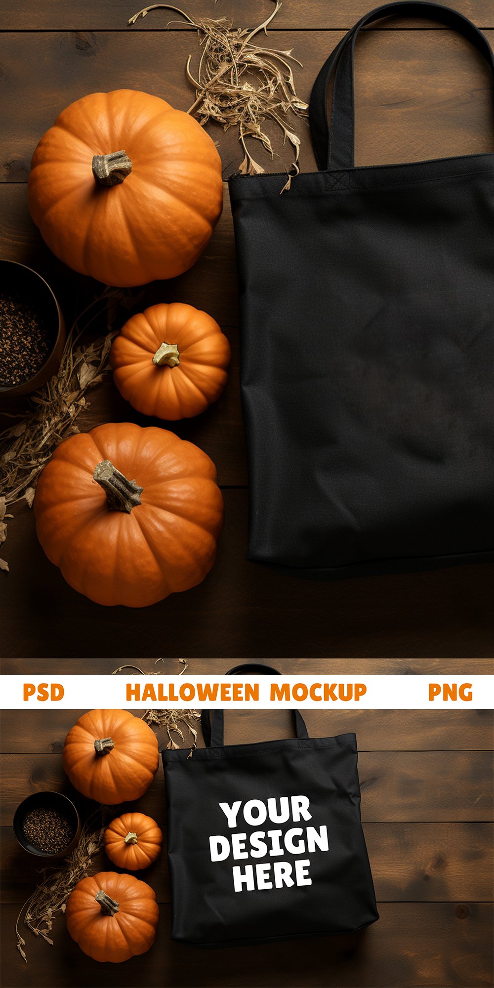 Halloween Mockup PSD PNG