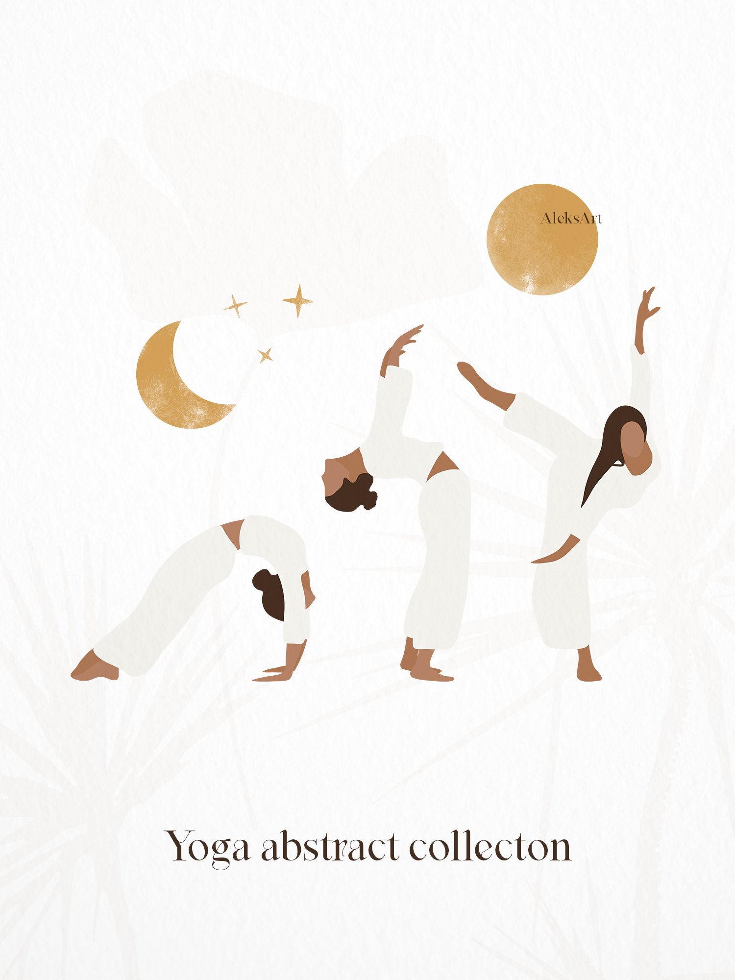 Yoga abstract graphic collection
